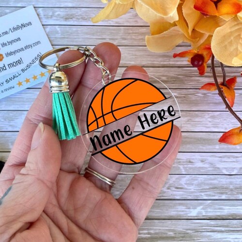 Personalized Basketball Keychain - Etsy