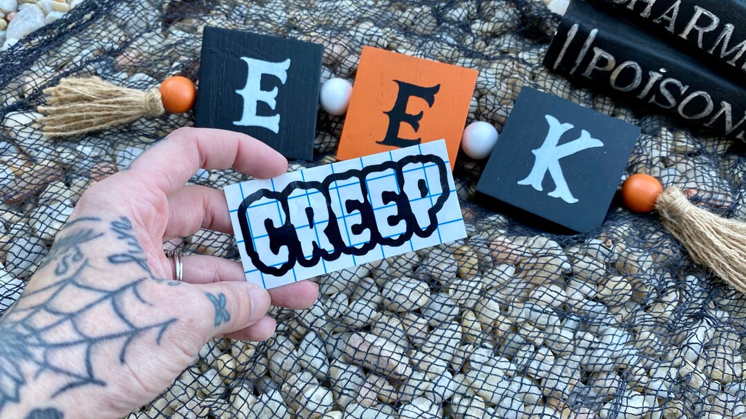 Creep Vinyl Decal - Halloween Decoration - Etsy