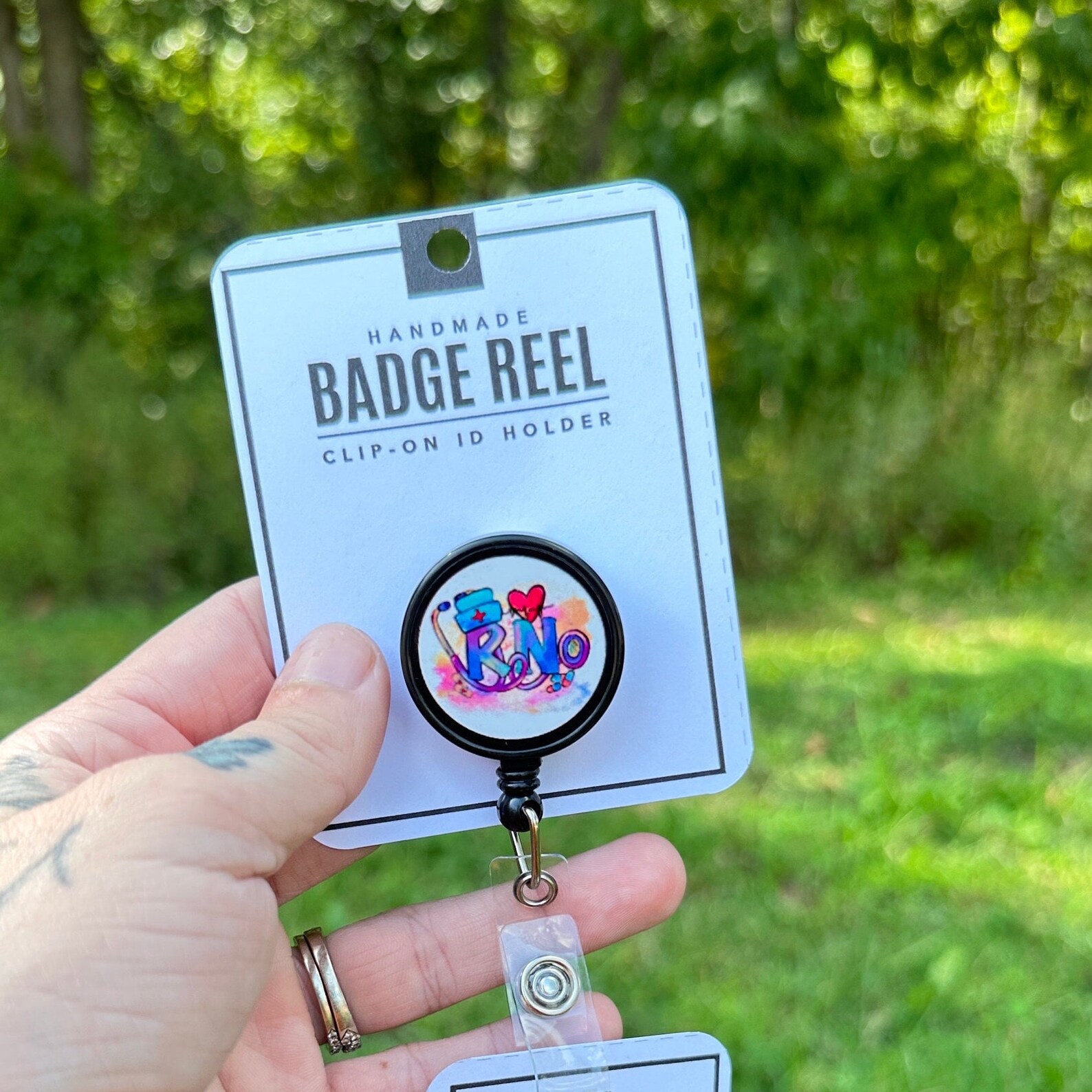 RN Nurses Watercolor Fun Badge Reel - Etsy