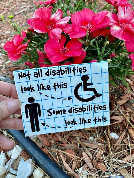 Not All Disabilities Look Like This Decal | Etsy