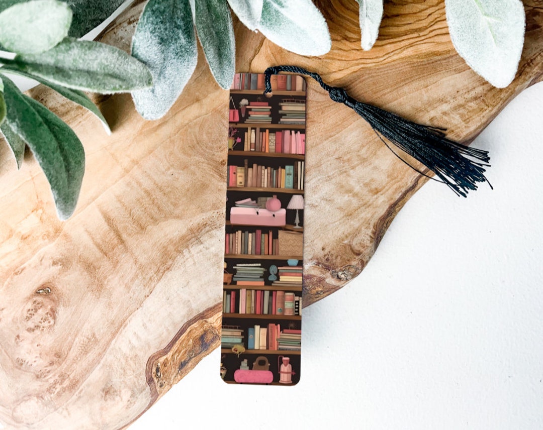 Library Full Bookshelf Bookmark - Etsy