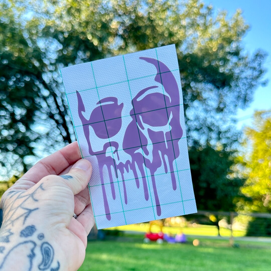Skull Drip Creep Decal - Etsy