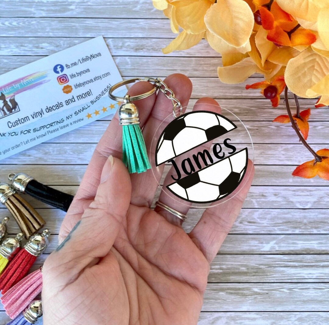 Soccer Personalized Keychain With Tassel - Etsy