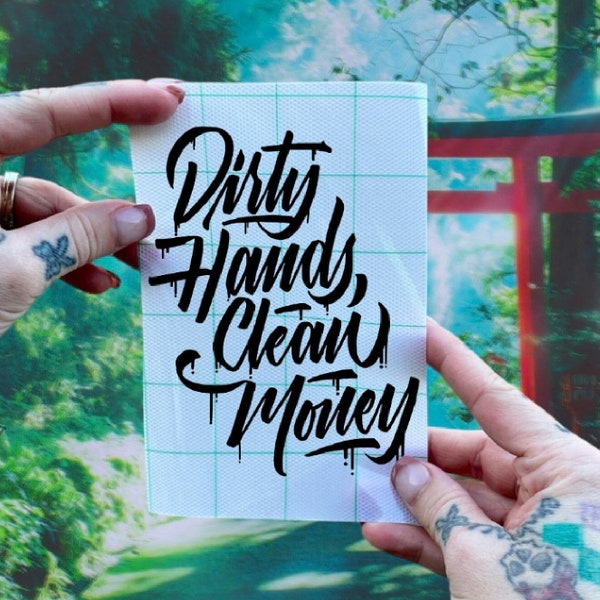 Money Hand Decal - Etsy