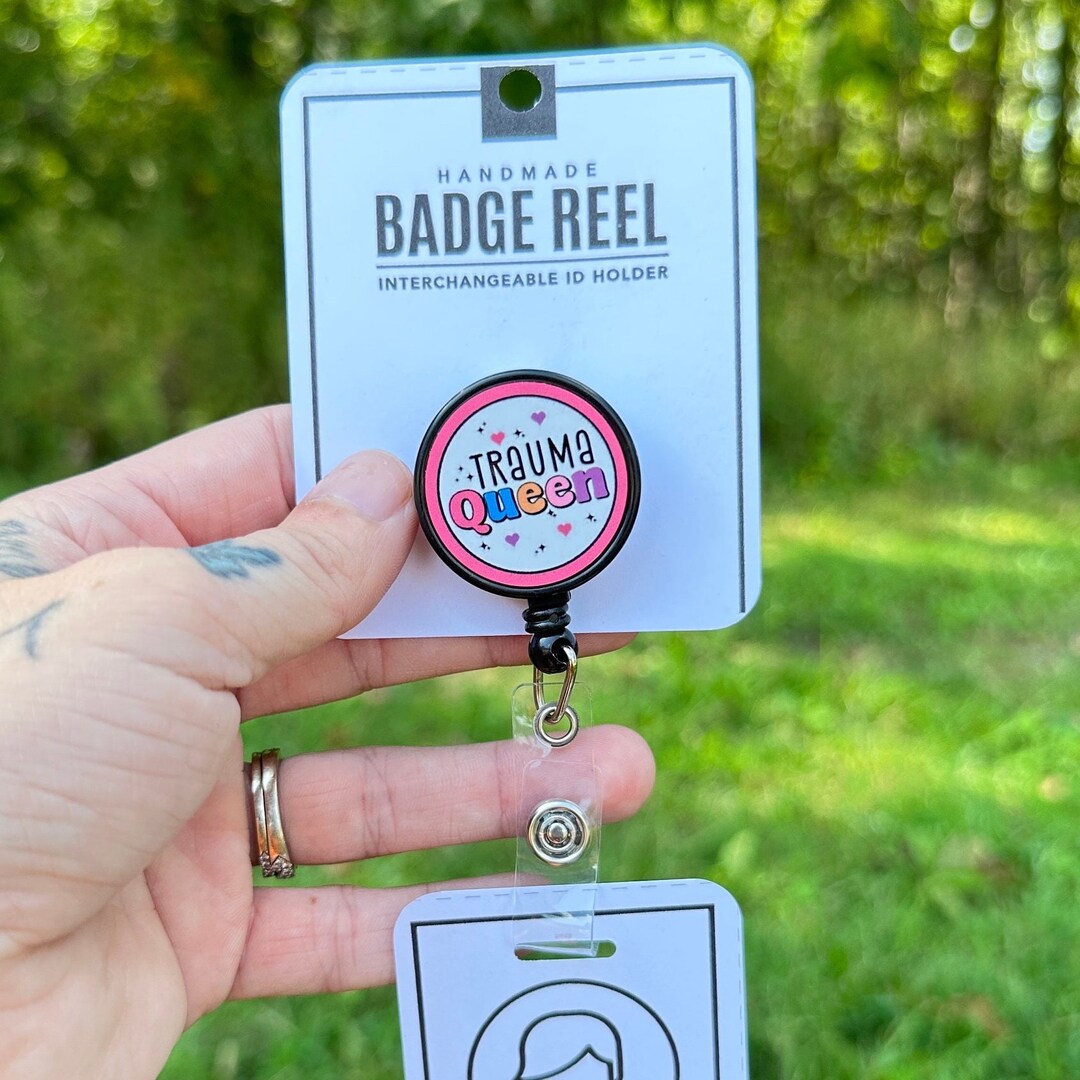 Trauma Queen Fun Badge Reel - Etsy