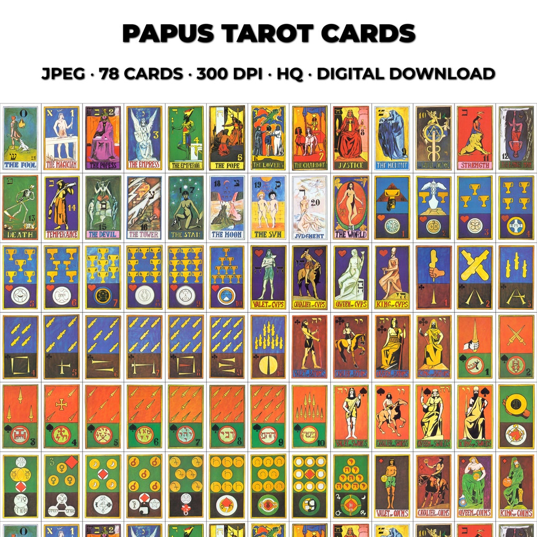 Papus Tarot Deck: Complete 78 Card Printable Set (digital Download) - Etsy