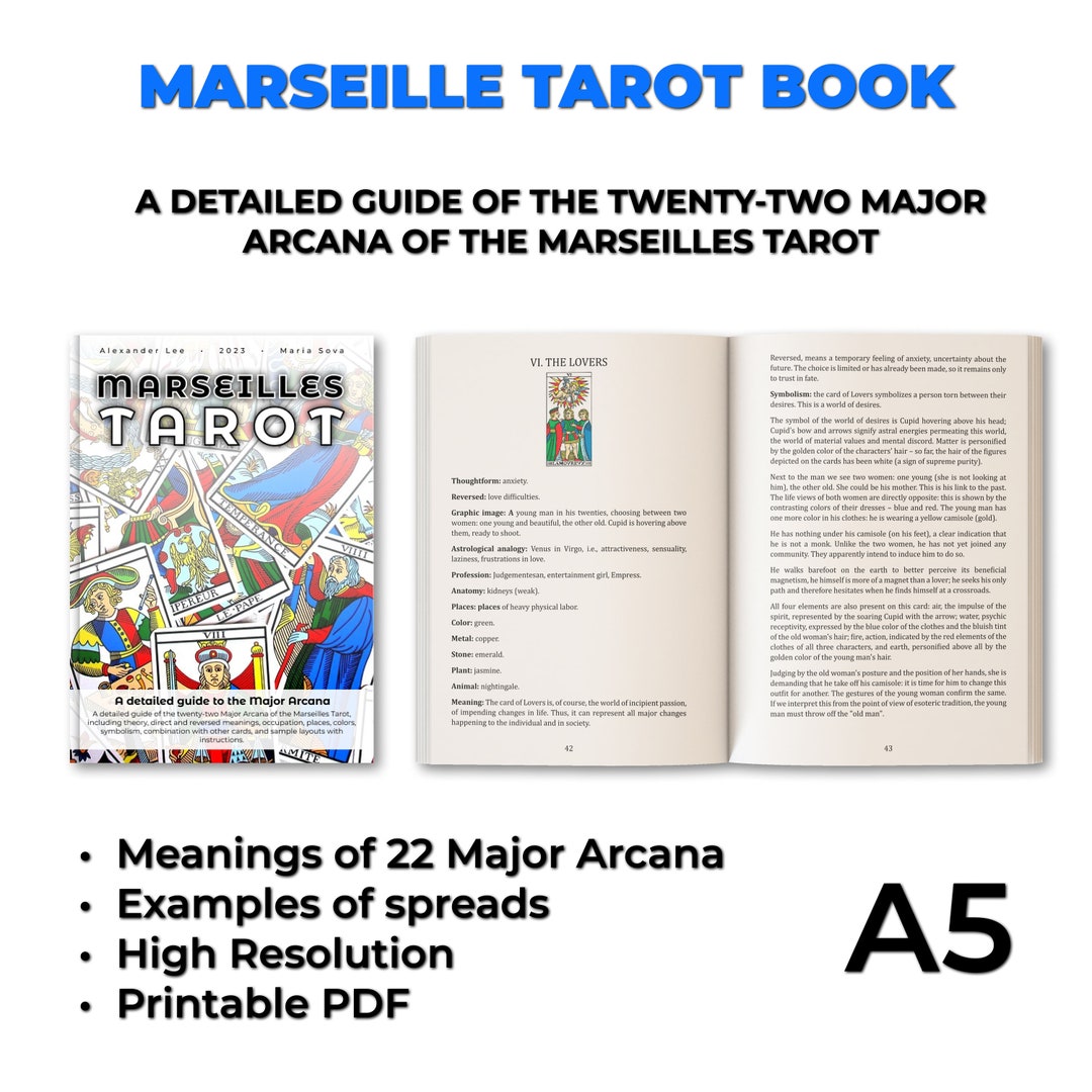Marseille Tarot Meanings PDF. Marseille Tarot Book. How to - Etsy