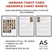 Manara Tarot Card Meanings Cheat Sheets: Beginner's Guide (PDF) - Etsy