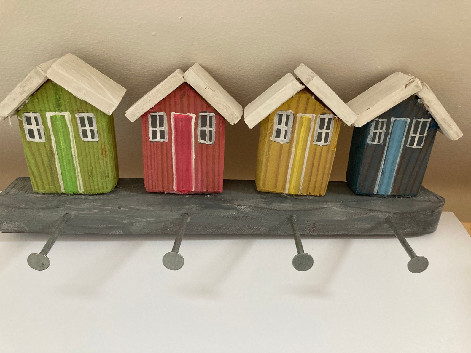 Wooden English Seaside Beach Huts Key Rack 24cm - Etsy