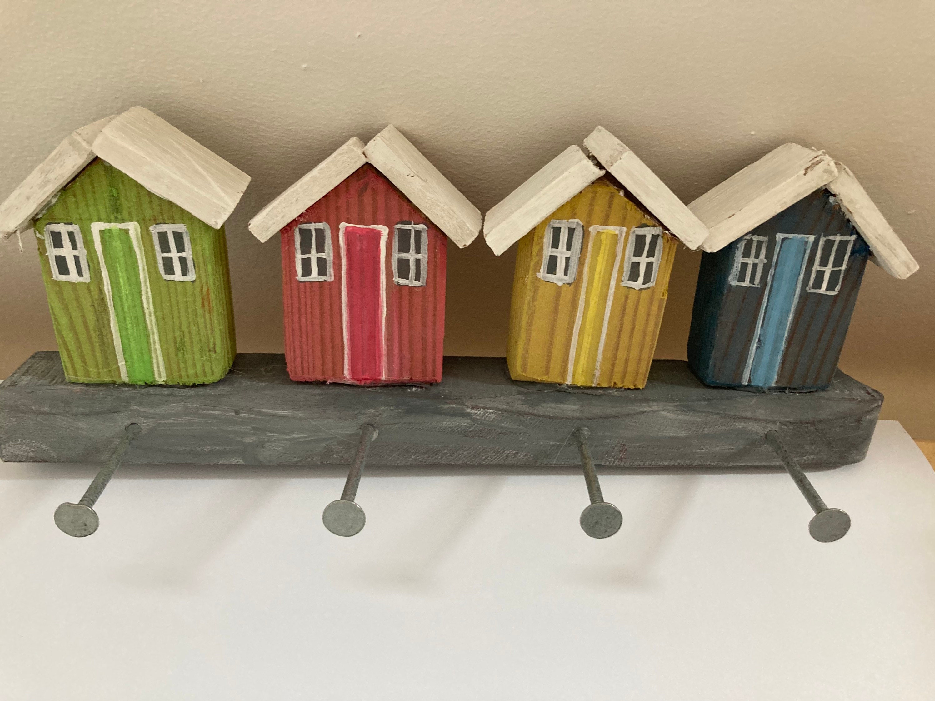 Wooden English Seaside Beach Huts Key Rack 24cm - Etsy