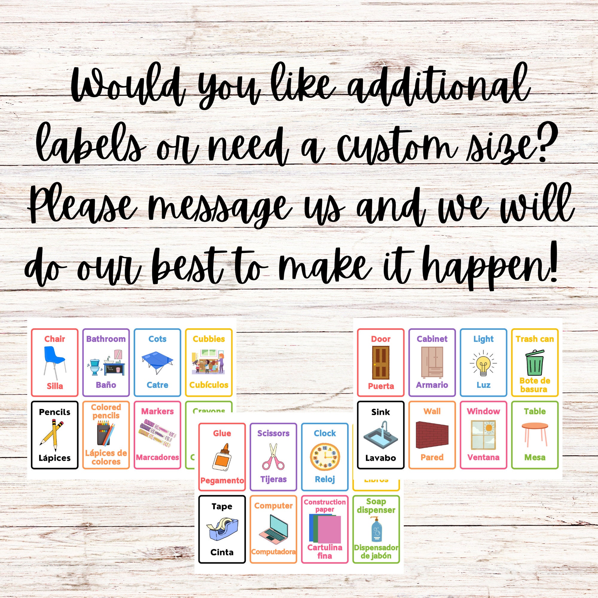 Bilingual Classroom Labels and Rules-spanish and English- Classroom ...