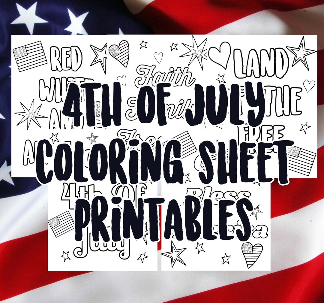 Printable Patriotic Coloring Sheets for Kids-set OF 5-4th of - Etsy