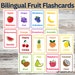 60 Bilingual Food Flashcards Bundle-spanish and English Printable-study ...