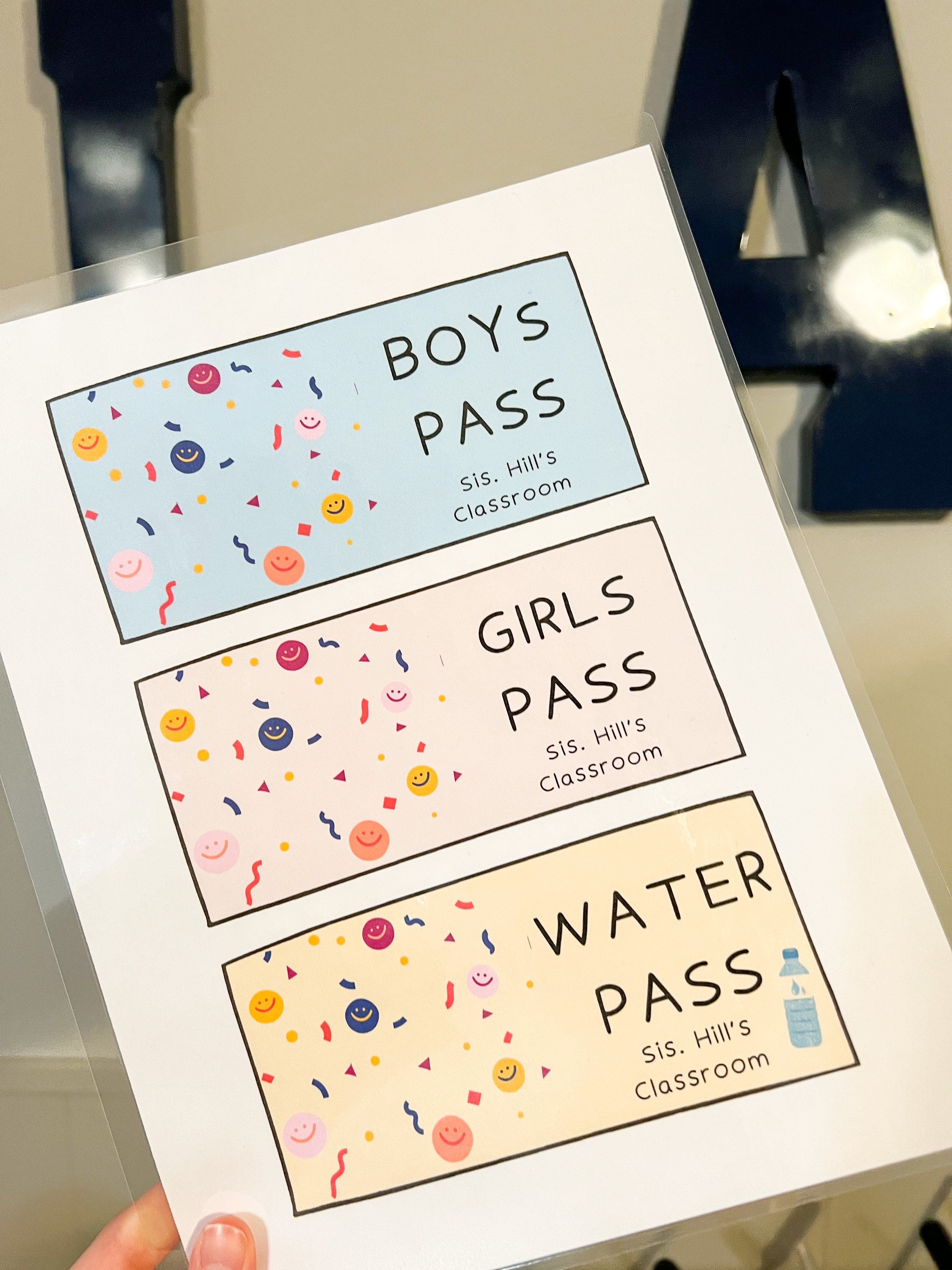 Customizable Hallway Pass-digital Download for Classroom, Elementary ...