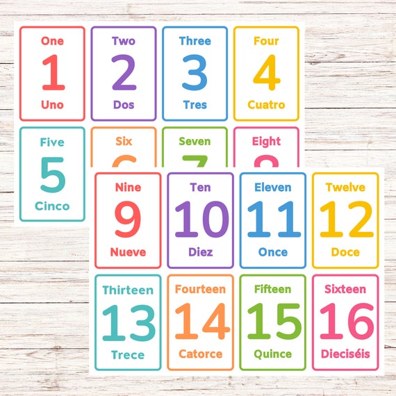 Numeros En Espanol Para Imprimir