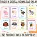 Farm Animals Bilingual Flashcards-spanish and English Printable-study ...