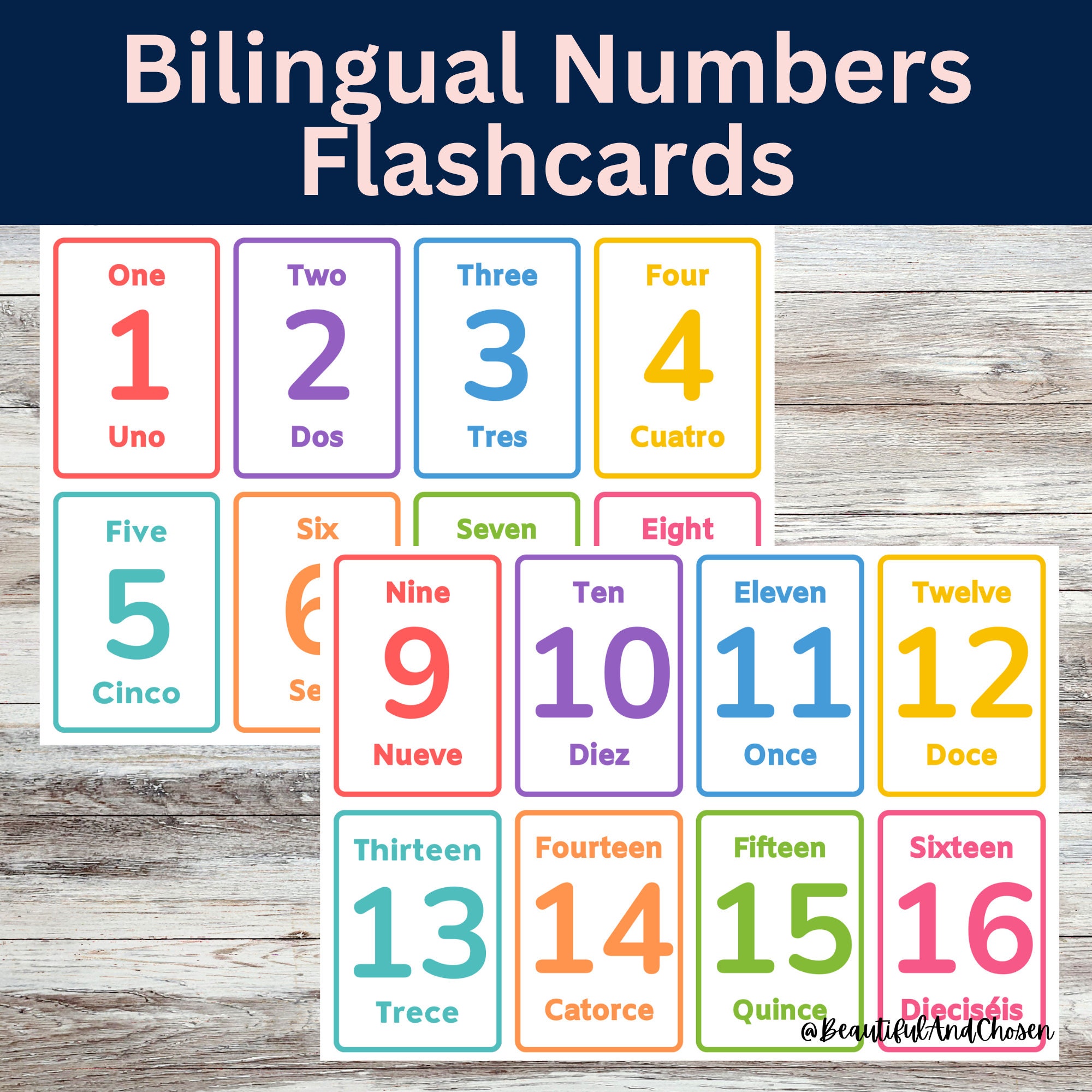 70+ Bilingual Basics Flashcards Bundle-spanish and English Printable ...