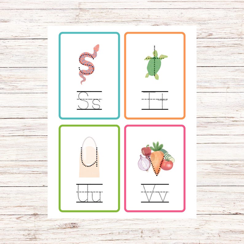 Spanish Alphabet Tracing Flashcards Printable - Mnemonic Flashcards ...