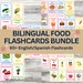 60 Bilingual Food Flashcards Bundle-spanish and English Printable-study ...