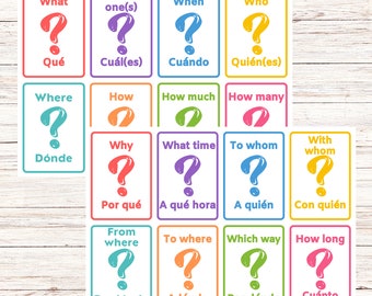 Numbers Bilingual Flashcards-spanish and English Printable-study Tools ...