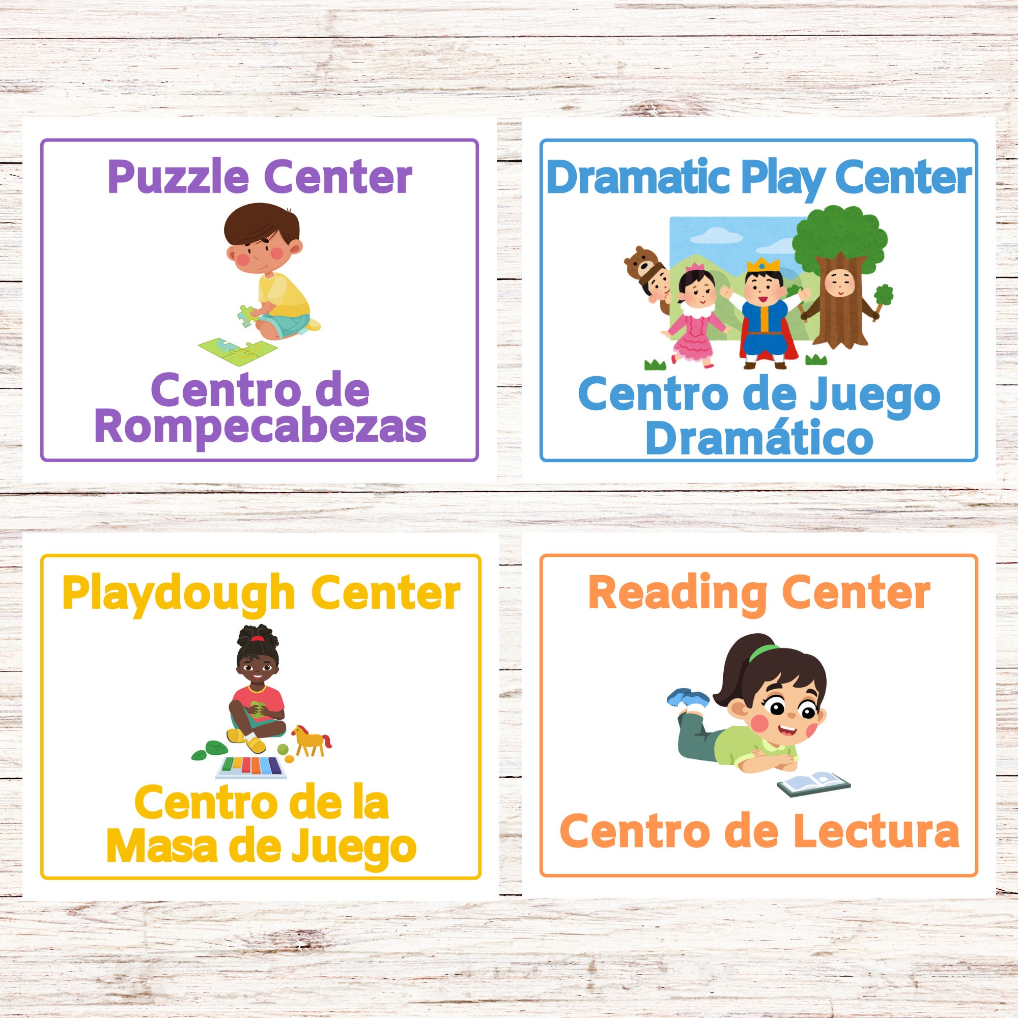 Bilingual Classroom Labels and Rules-spanish and English- Center Labels ...