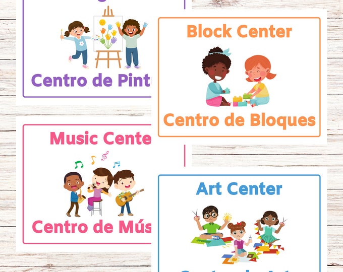 12 Colorful Center Signs for Preschool - Childcare Center - Daycare ...