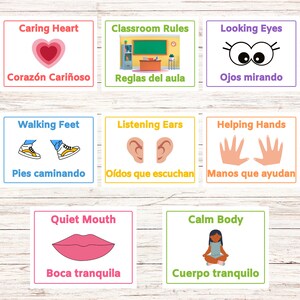 Bilingual Classroom Labels and Rules-spanish and English- Center Labels ...