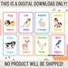 Farm Animals Bilingual Flashcards-spanish and English Printable-study ...