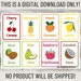 Bilingual Fruits Flashcards-spanish and English Printable-study Tools ...