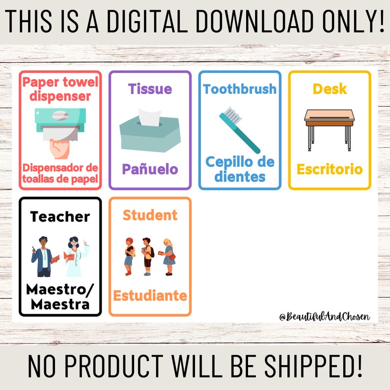 Bilingual Classroom Labels and Rules-spanish and English- Classroom ...