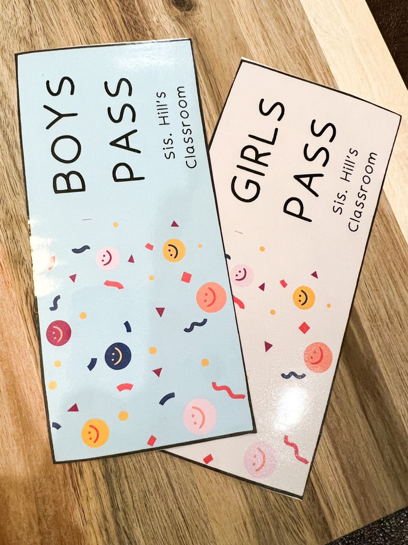 Customizable Hallway Pass-digital Download for Classroom, Elementary ...