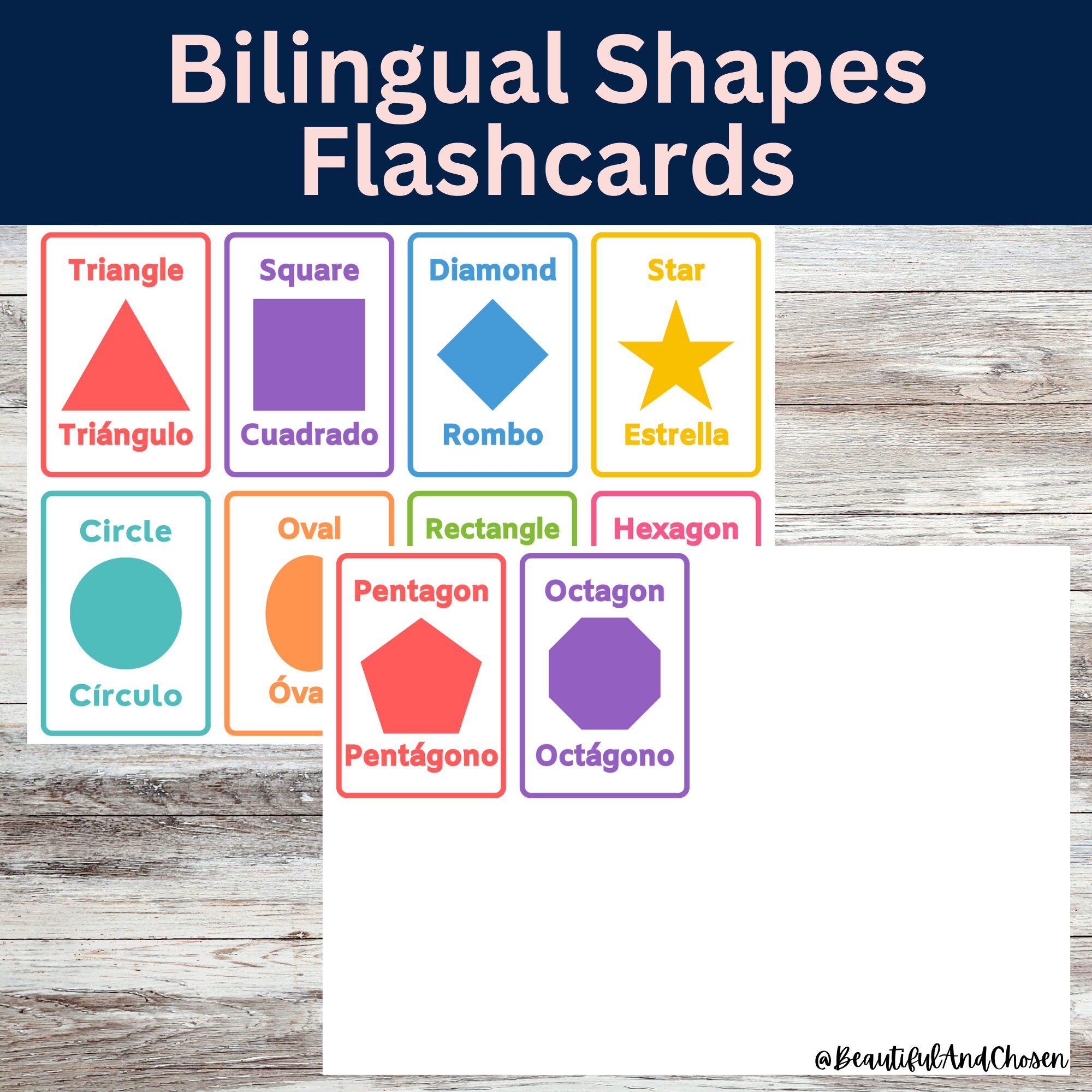 70+ Bilingual Basics Flashcards Bundle-spanish and English Printable ...