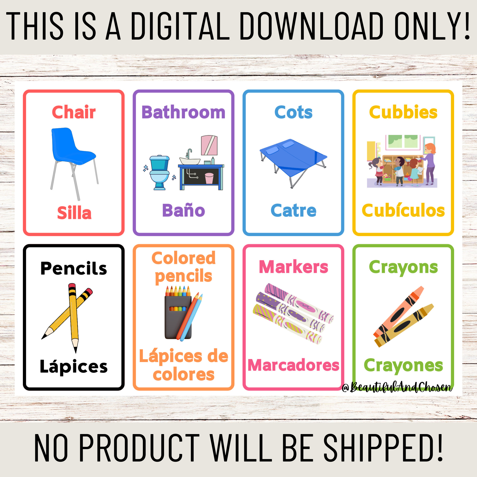 Bilingual Classroom Labels and Rules-spanish and English- Classroom ...