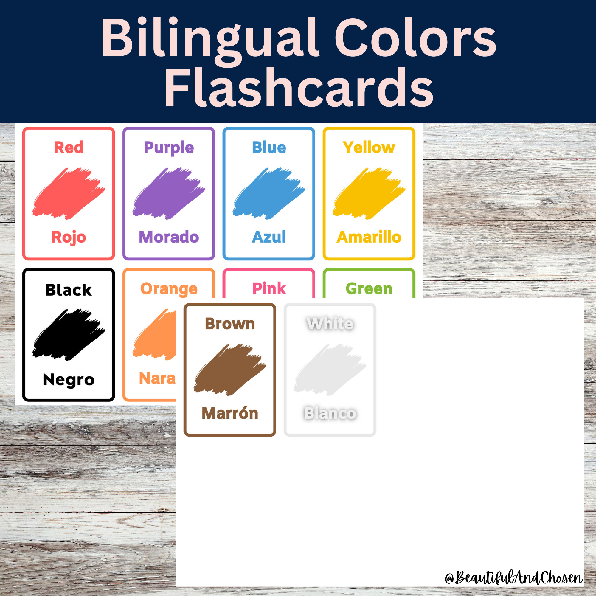 70+ Bilingual Basics Flashcards Bundle-spanish and English Printable ...