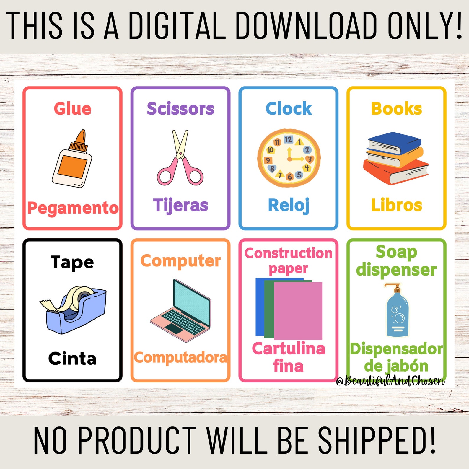 Bilingual Classroom Labels and Rules-spanish and English- Classroom ...