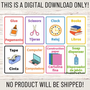 Bilingual Classroom Labels and Rules-spanish and English- Classroom ...