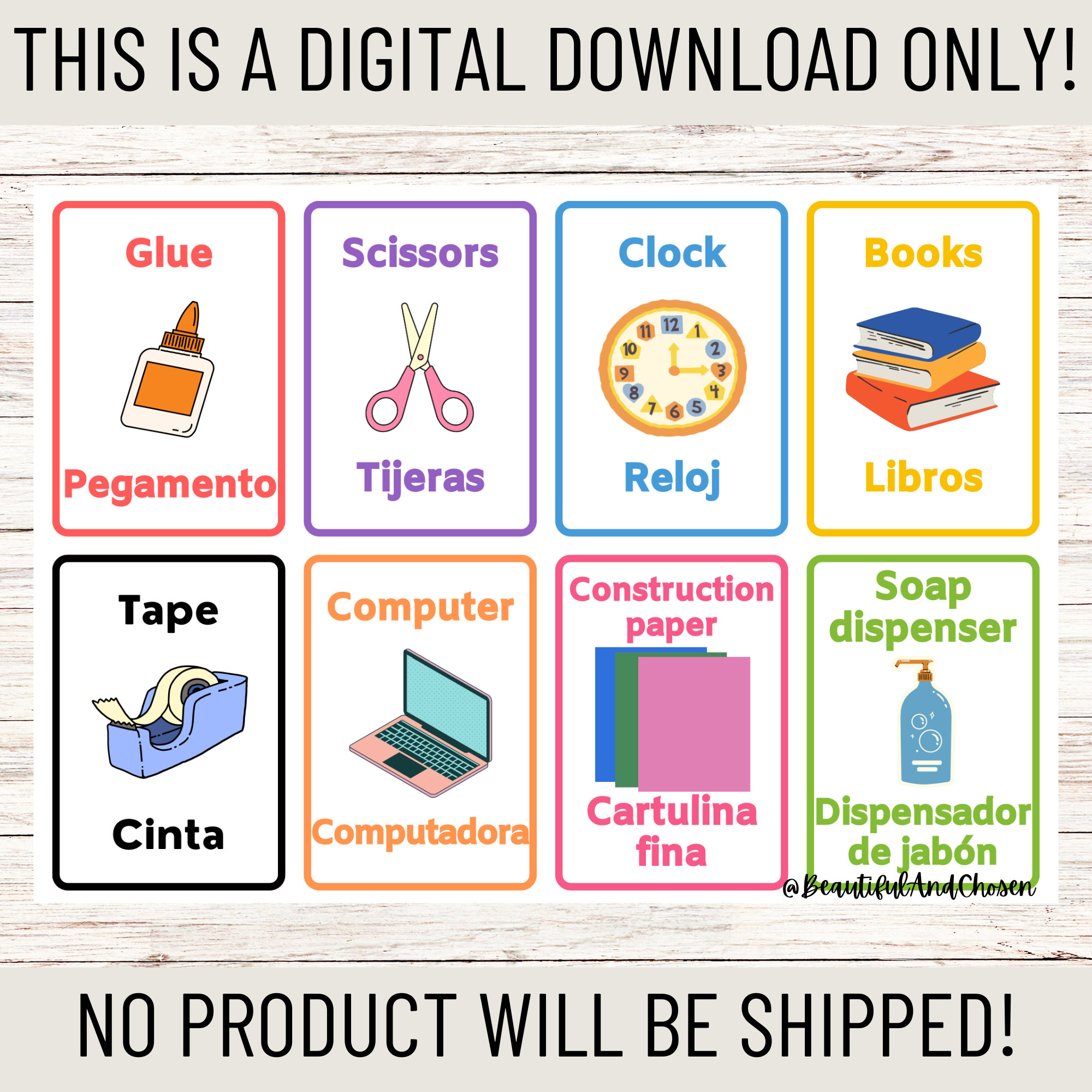 Bilingual Classroom Labels and Rules-spanish and English- Classroom ...