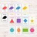 Colors and Shapes Bilingual Flashcards-spanish and English Printable ...