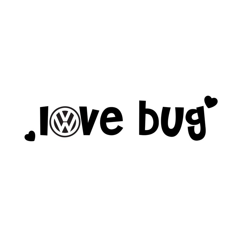 Love Bug Volkswagen VW Beetle Decal - Etsy