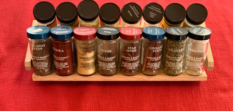 Spice Caddy, a Simple Portable Spice Rack for Countertop, Shelf or ...