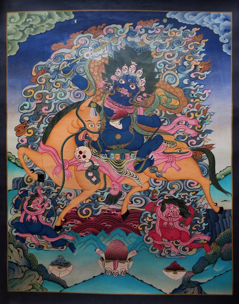 Tibetan Buddhism Lord Palden Lhamo Glorious Goddess Thangka | Etsy