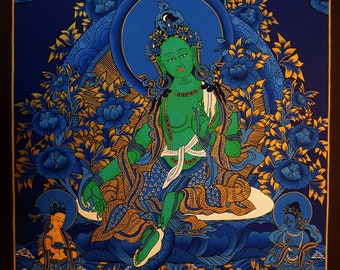 Blue Tara Goddess Cabochon Polymer Clay Jewelry Making & Beading Craft ...