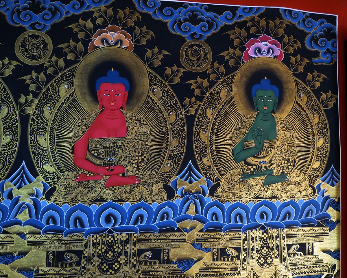 Lord 5 Dhyani Buddha pancha Buddha Lama Hand Painting - Etsy