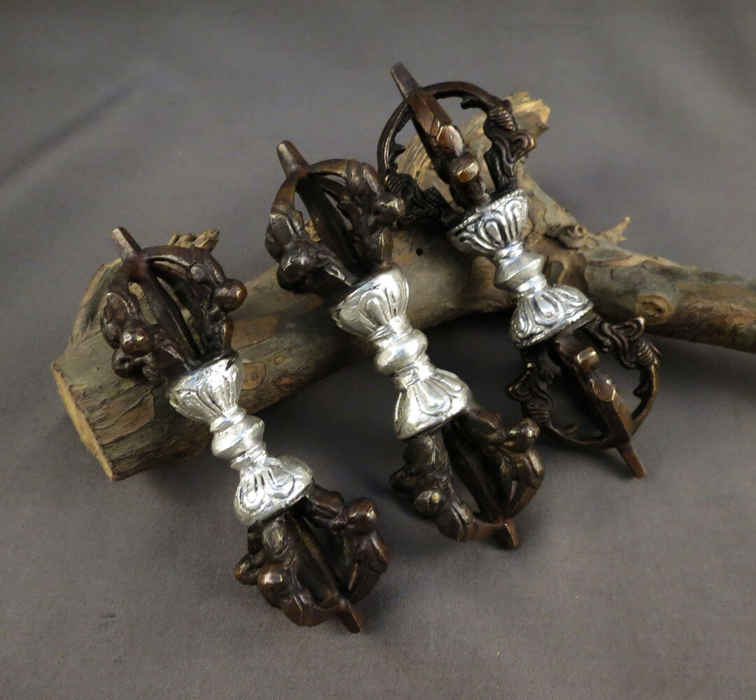 Tibetan Buddhism Ritual Altar Tools Silver Oxide 3 Brass - Etsy