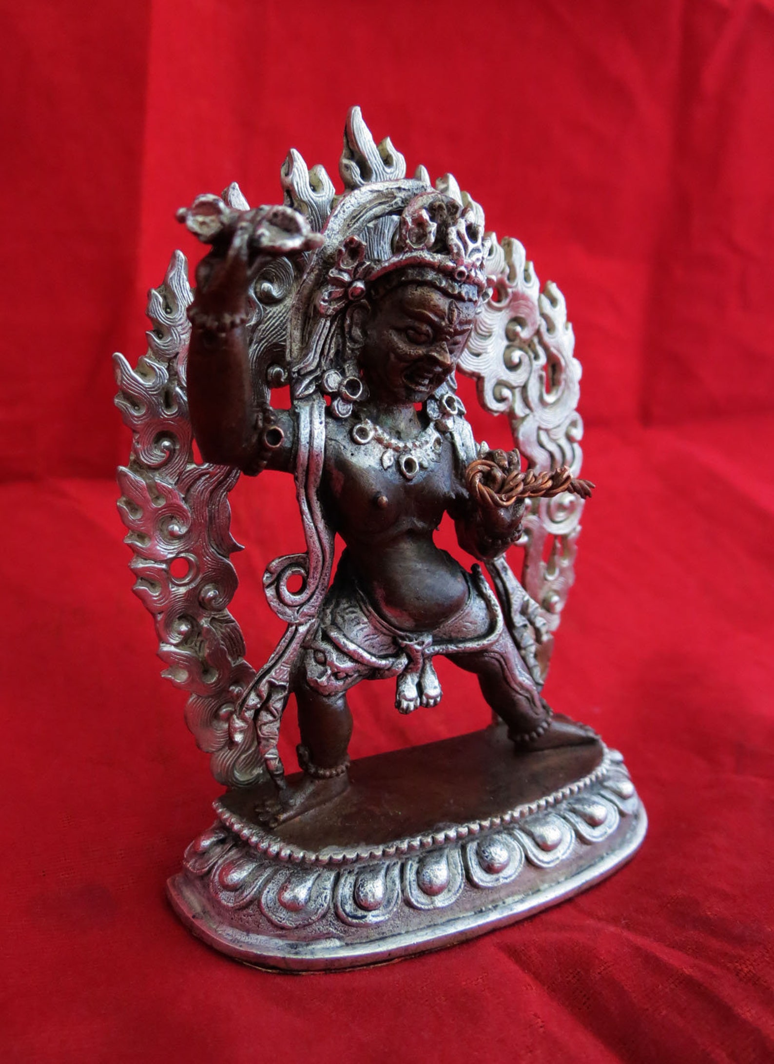 Buddhism Tibetan Protector God Vajra Pani Copper Oxide Silver - Etsy ...
