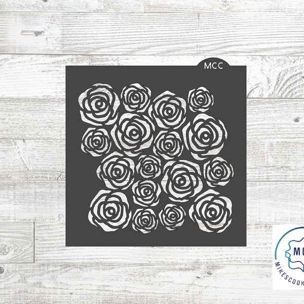 Rose Cookie Stencil - Etsy