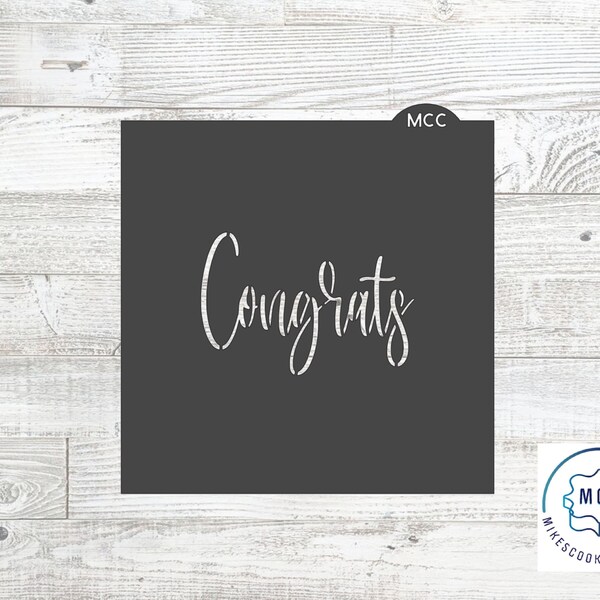 Congrats Stencil - Etsy