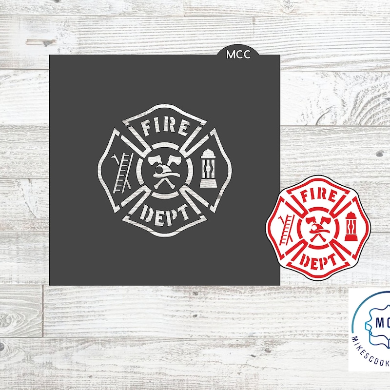 Firefighter Stencil - Etsy