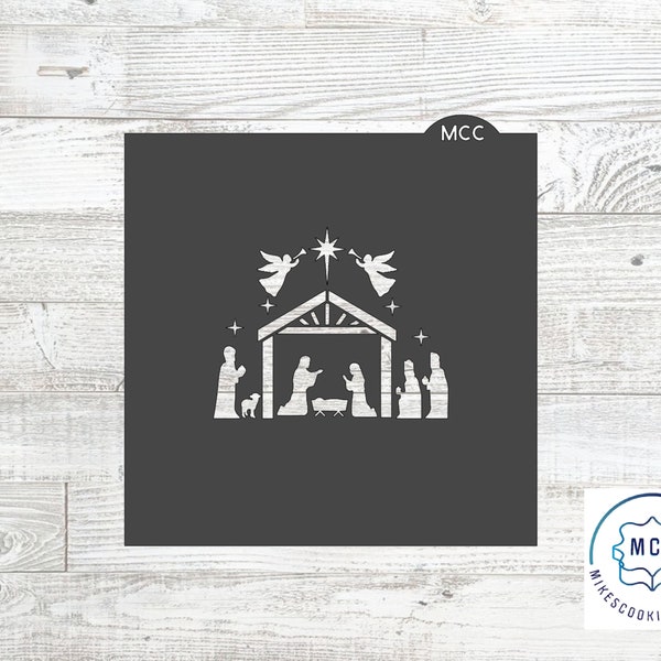 Nativity Stencil - Etsy