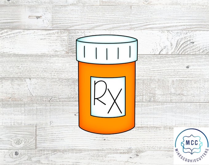 Prescription Rx Bottle Pill Jar Cookie Cutter - Etsy
